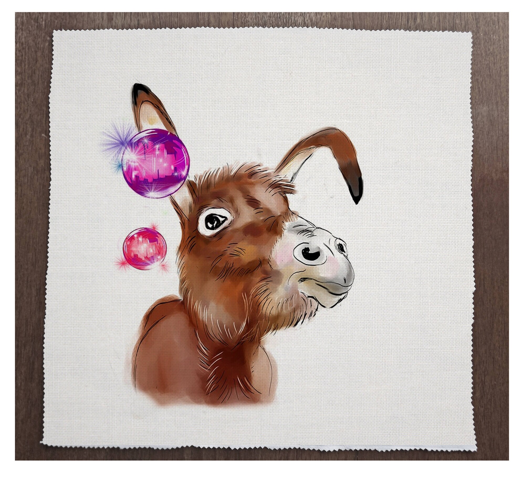Aquarelle Donkey Bubbles - Couture, Coussin, Tapisserie, Artisanat ...