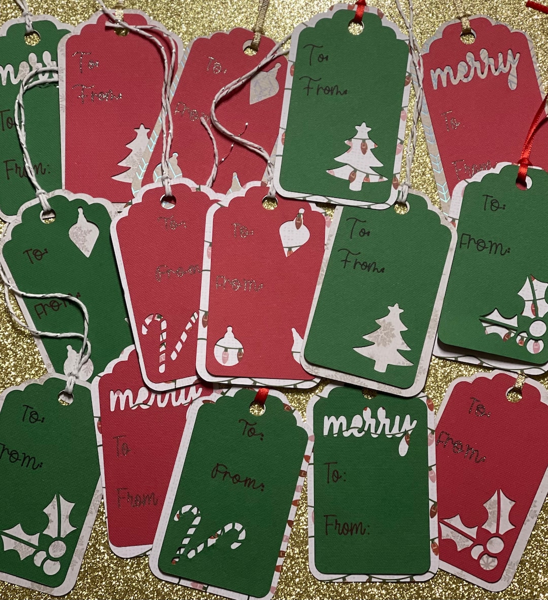 Christmas Tags - Set of 15 Tags - Etsy