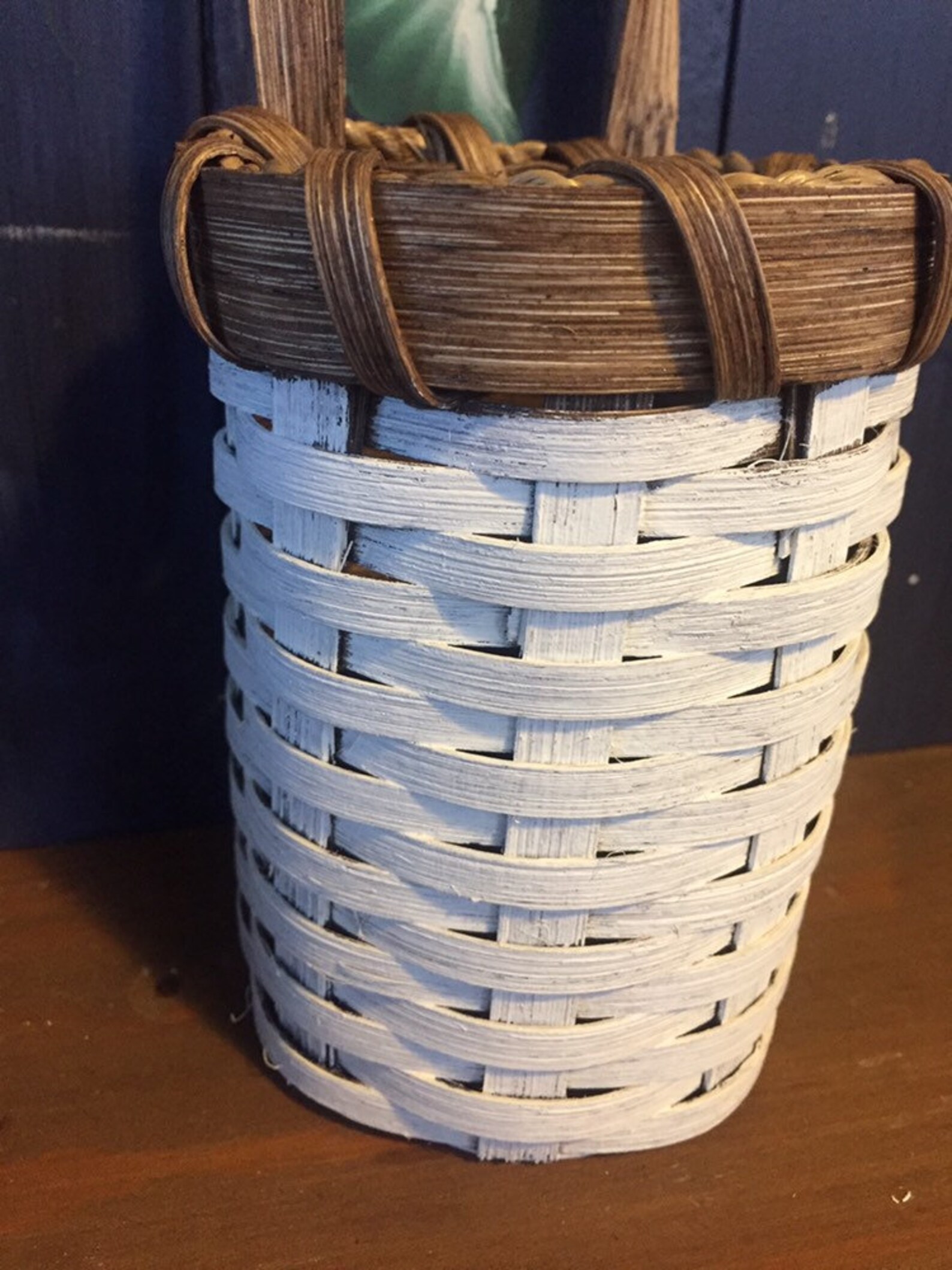 Handmade Basket, Candle Basket, Hanging Basket, Wall Basket, Primitive ...