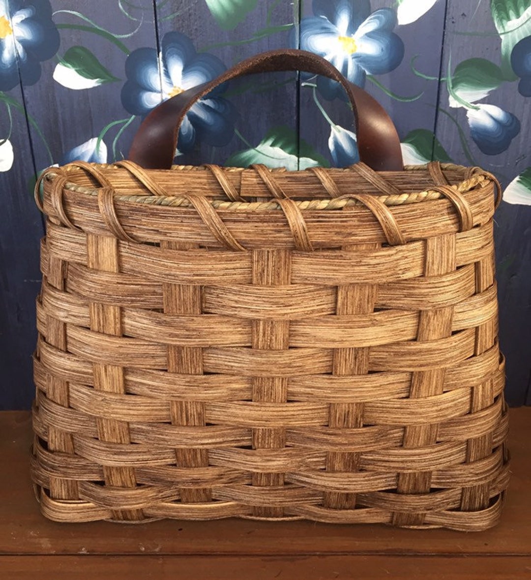 Handmade Basket, Large Pocket Basket, Wall Basket, Mail Basket, Hanging ...