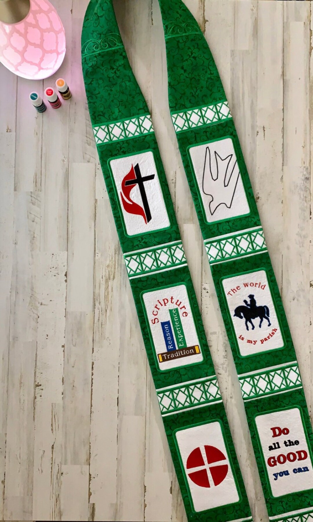 Wesleyan Methodist Clergy Stole (with Great Britain Cross) 5 Color ...