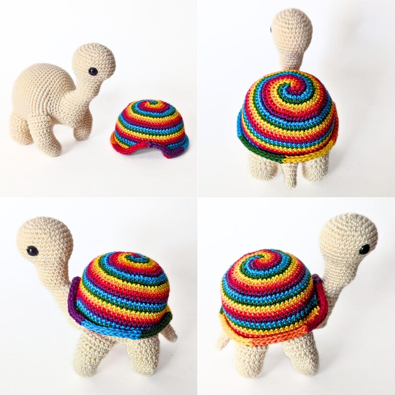 Sammie the Turtle Crochet Pattern | Switchable Spiral Shell Amigurumi ...