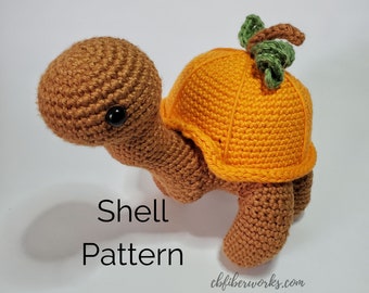 Sammie the Turtle Mushroom Forest Shell Crochet Removable Shell Pattern ...
