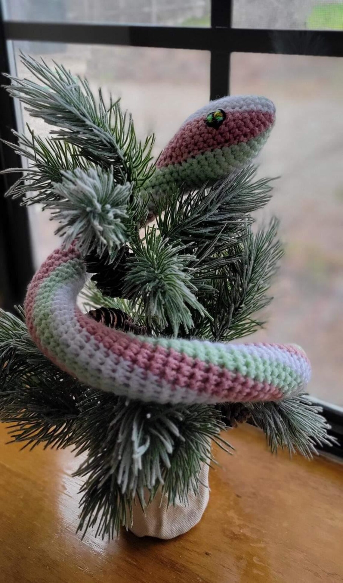 Piper the Peppermint Snake Crochet Pattern Easy & Mindless - Etsy