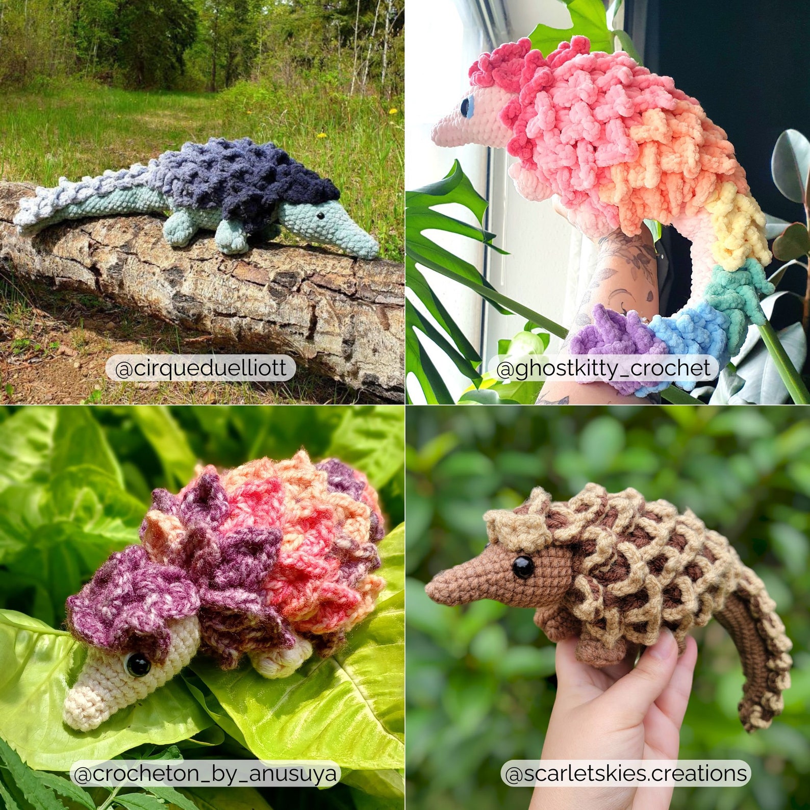 Pascal the Pangolin Crochet Pattern Posable Amigurumi Toy Pattern ...