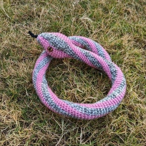 Piper the Peppermint Snake Crochet Pattern Easy & Mindless Candy Cane ...