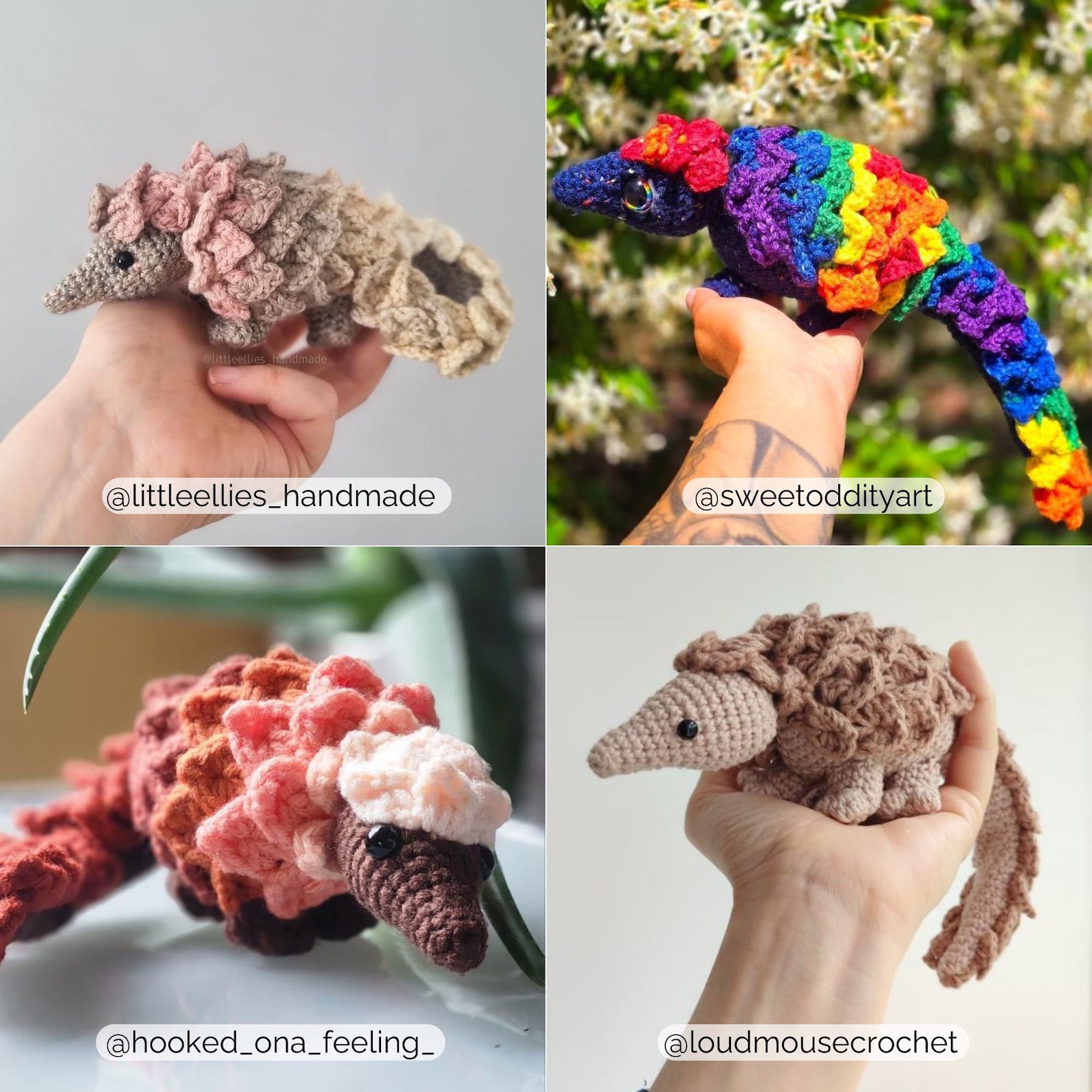 Pascal the Pangolin Crochet Pattern Posable Amigurumi Toy Pattern ...