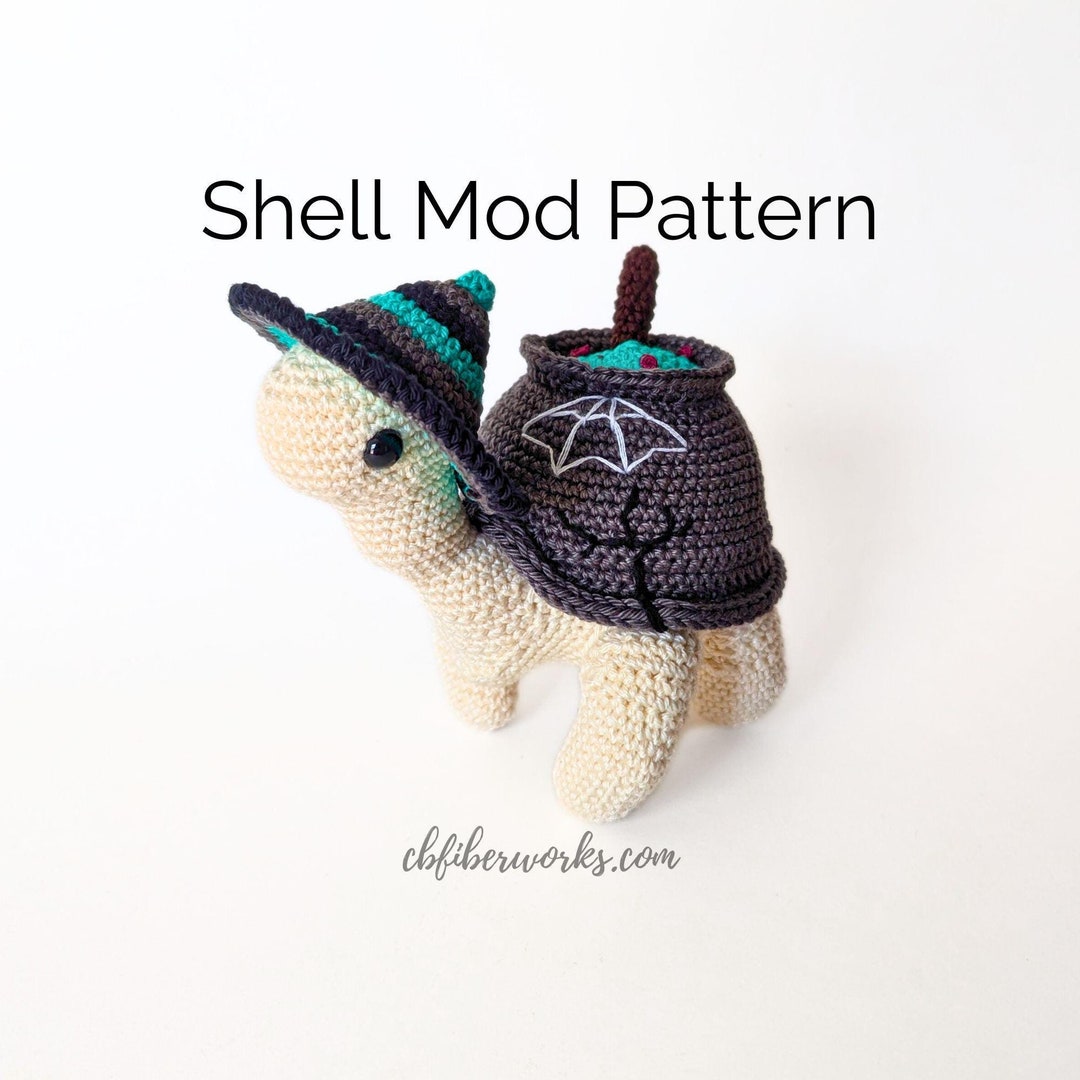 Sammie the Turtle Cauldron Shell Mod Crochet Pattern | Removable Shell ...