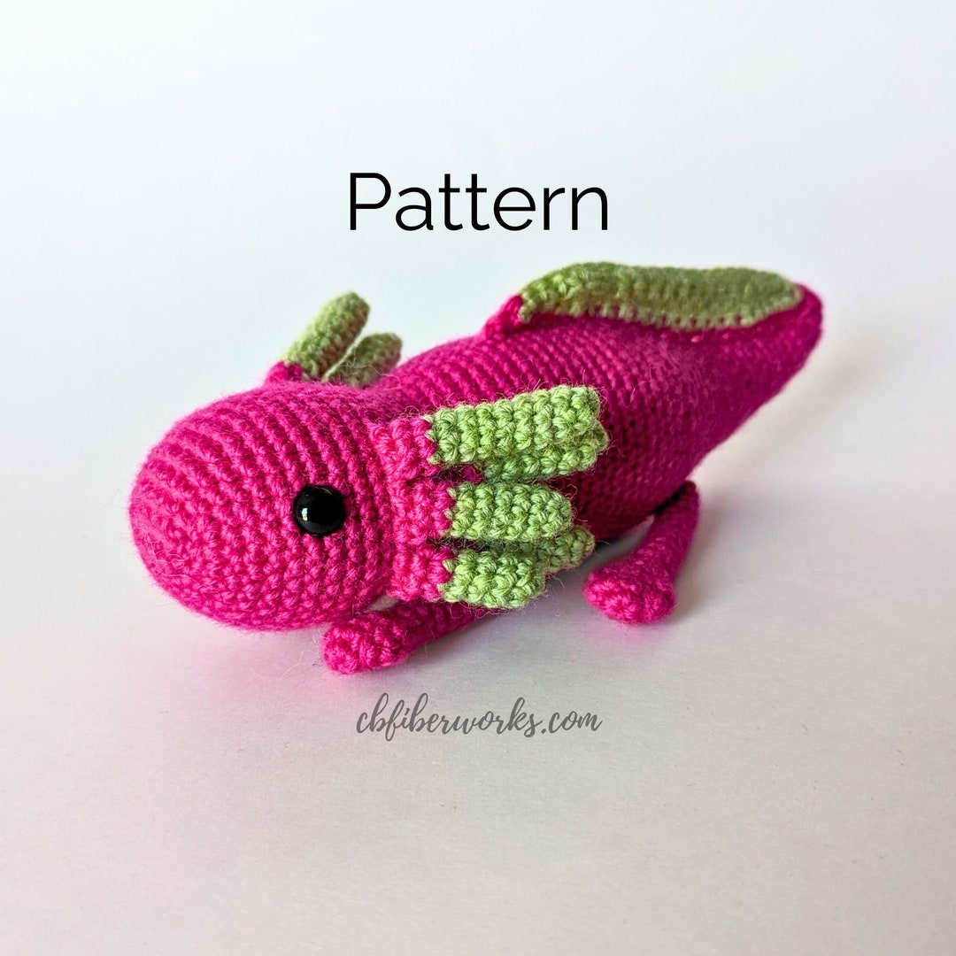 Addie the Dragon Fruit Axolotl Crochet Pattern Cute & Beginner-friendly ...