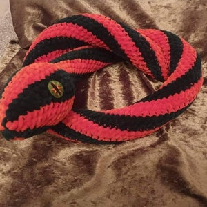 Piper the Peppermint Snake Crochet Pattern Easy & Mindless Candy Cane ...