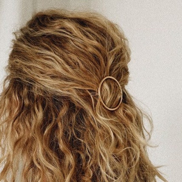Round Hair Clip - Etsy
