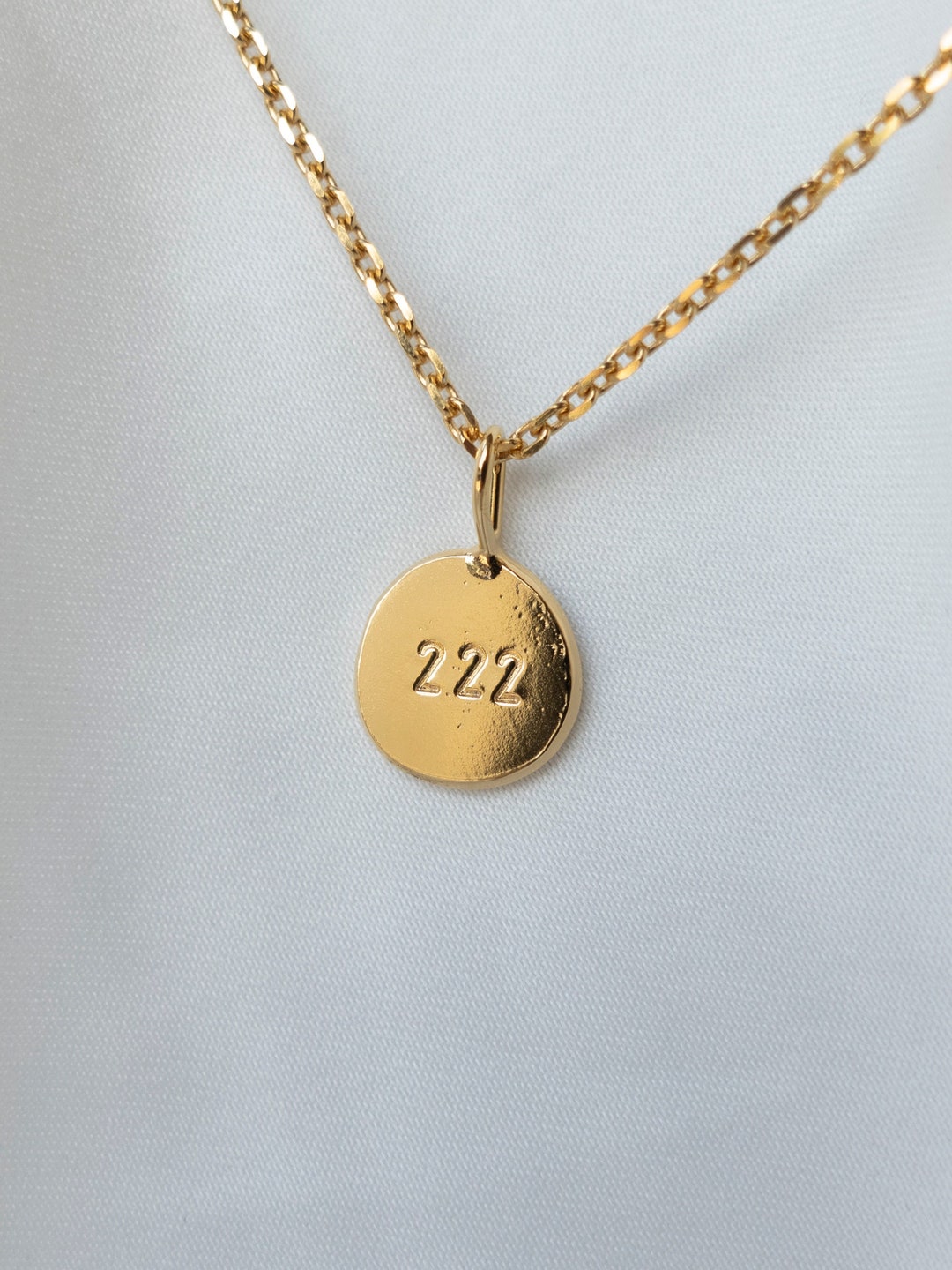 ANGEL NUMBERS 222 Necklace With Pendant // Recycled Silver // Personal ...