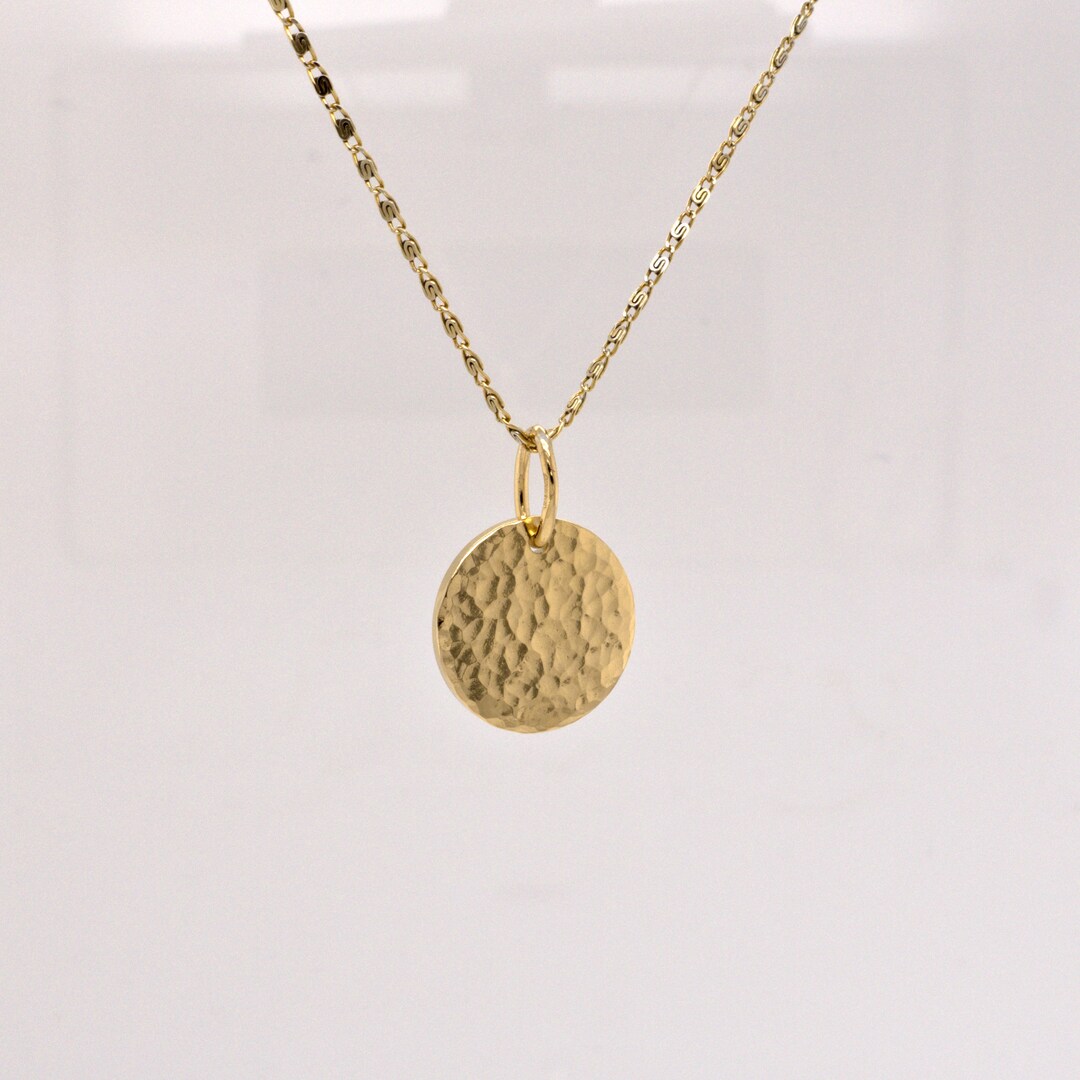 TYRA MAXI Hammered Pendant 15 Mm - Etsy