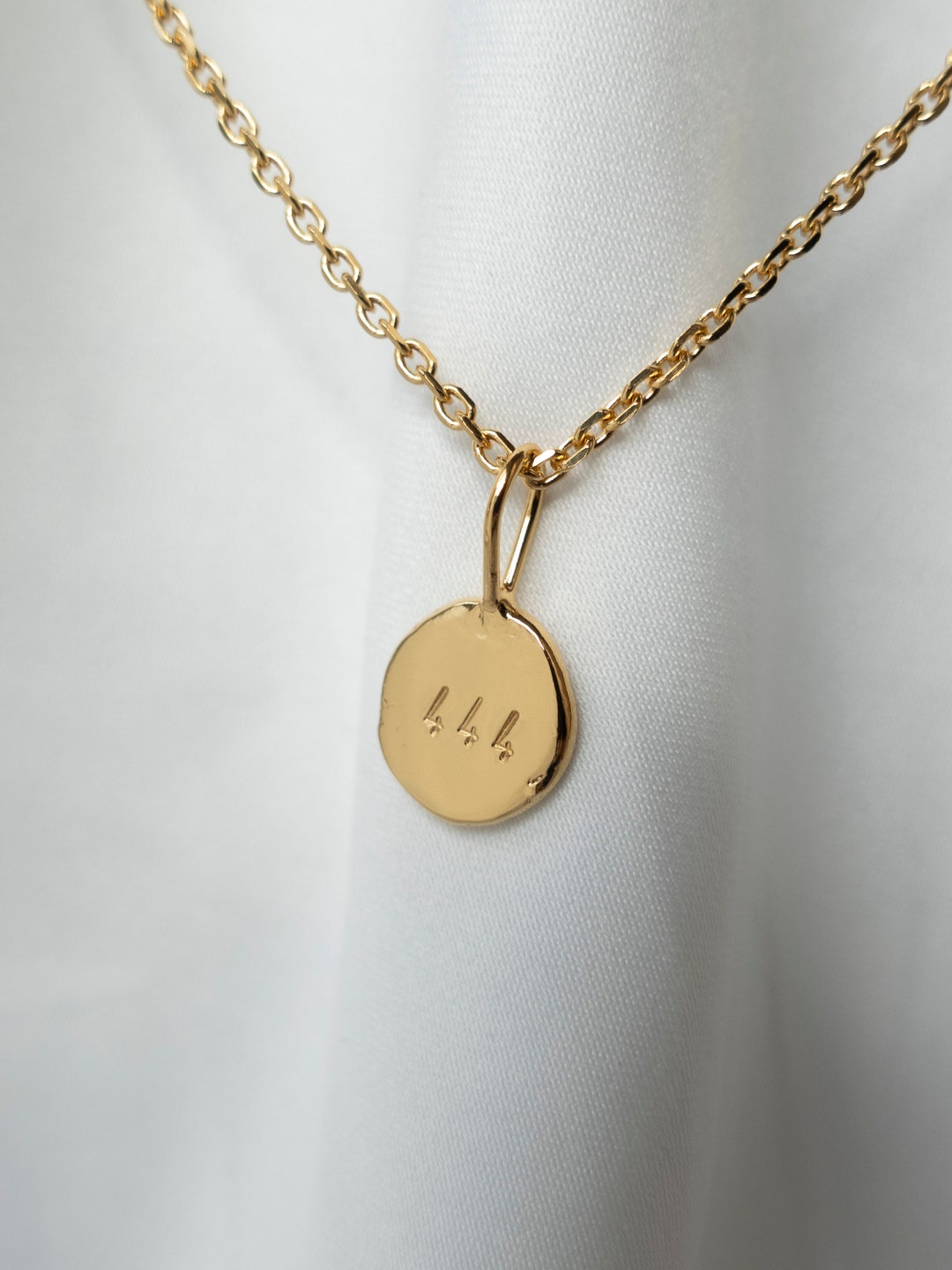 Angel Number Necklace – Angel Number 444 – 925 Silver or Gold Plated ...