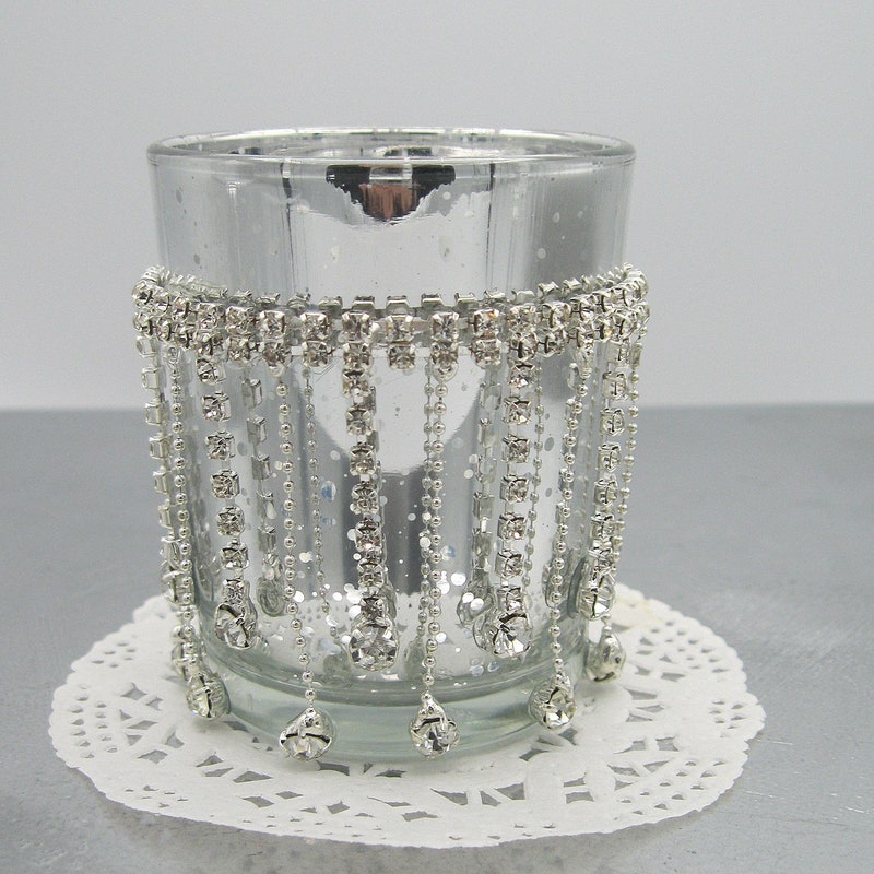 Rhinestone Candle - Etsy