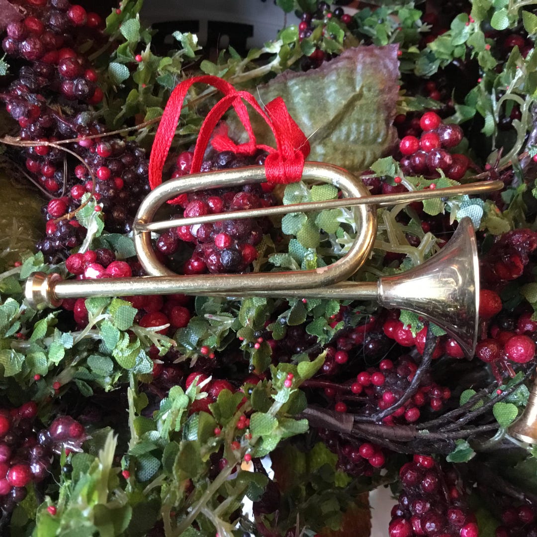 Brass Patina Trombone Instrument Ornament 3.5 X 1.5 Inches - Etsy