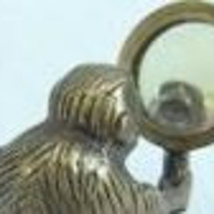 Vintage Solid Brass Monkey With Mirror - Etsy