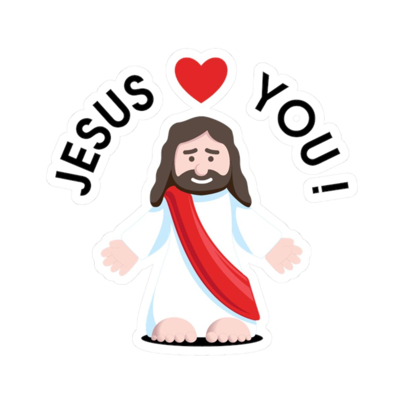 Jesus Loves You Stickers for Christians Gift for Little Jesus Lovers of ...