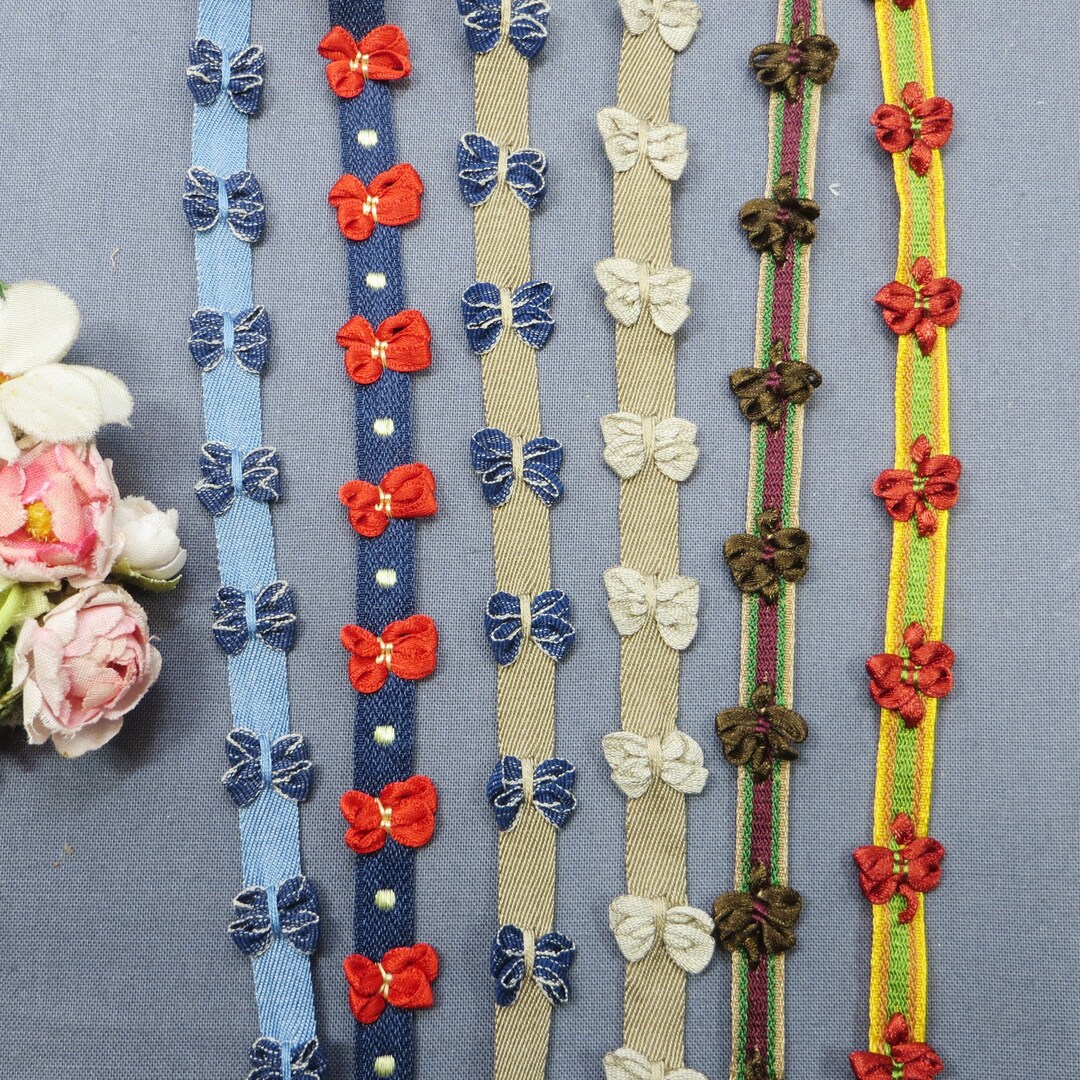 1y FRENCH ROCOCO BOW Trim ~you Pick Color~ Blue Red White Orange Rust ...