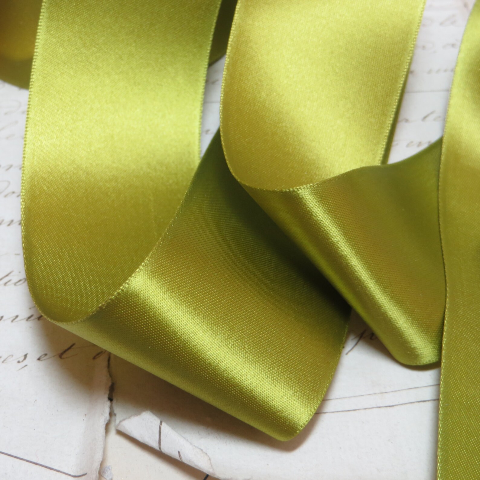 1y CHARTREUSE SATIN RIBBON 1 5/8 Lime Green Chartreuse - Etsy