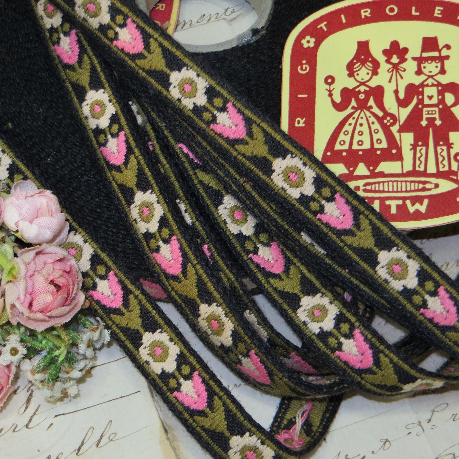 1y 1950s EDELWEISS TRIM Scandinavian Jacquard Ribbon Daisy - Etsy