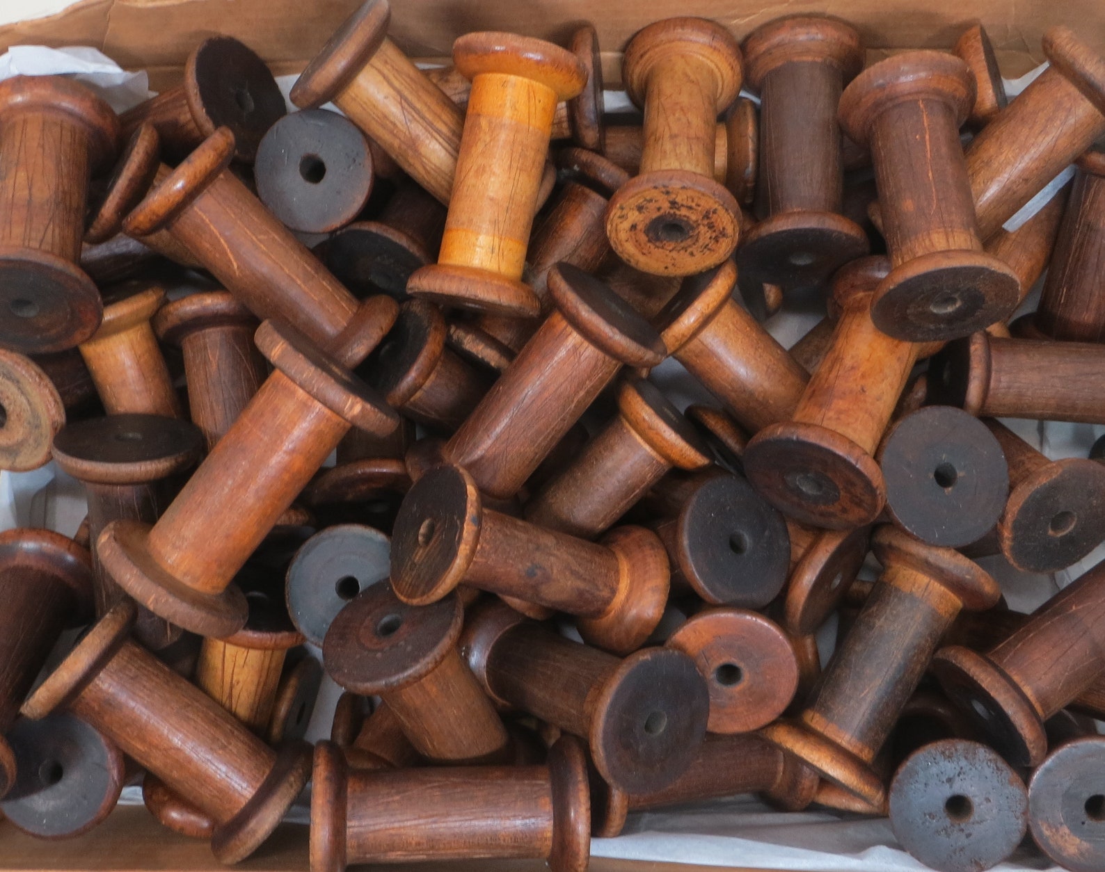 1 ANTIQUE SILK THREAD Bobbin Tag: Wood Bobbin Wooden Bobbin - Etsy