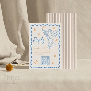 CUPID QR Code Response Card | Wavy Qr Code Card | Printable Enclosure ...