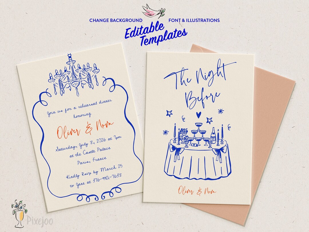 NOVA Wedding Rehearsal Dinner Invitation for the Night Before Rehearsal ...