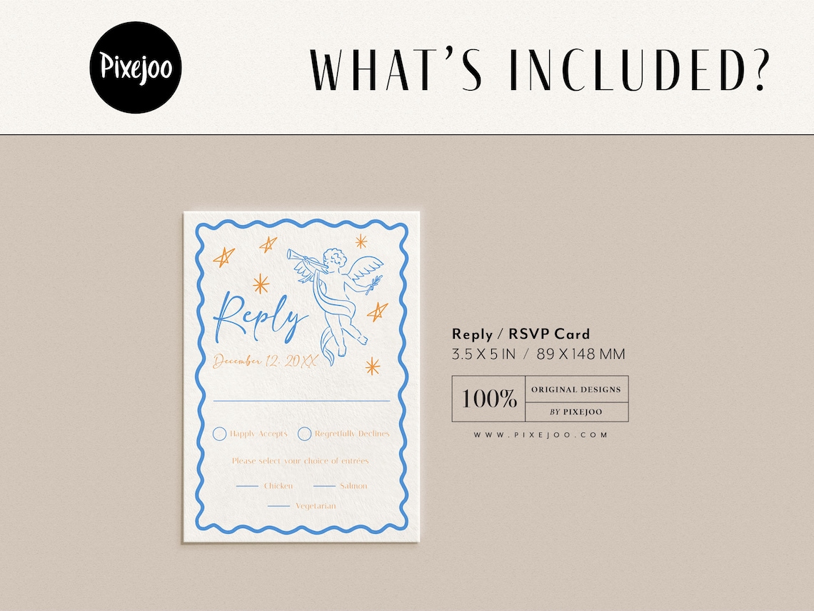 CUPID Kindly Reply Card Template | RSVP Card Template | Printable ...