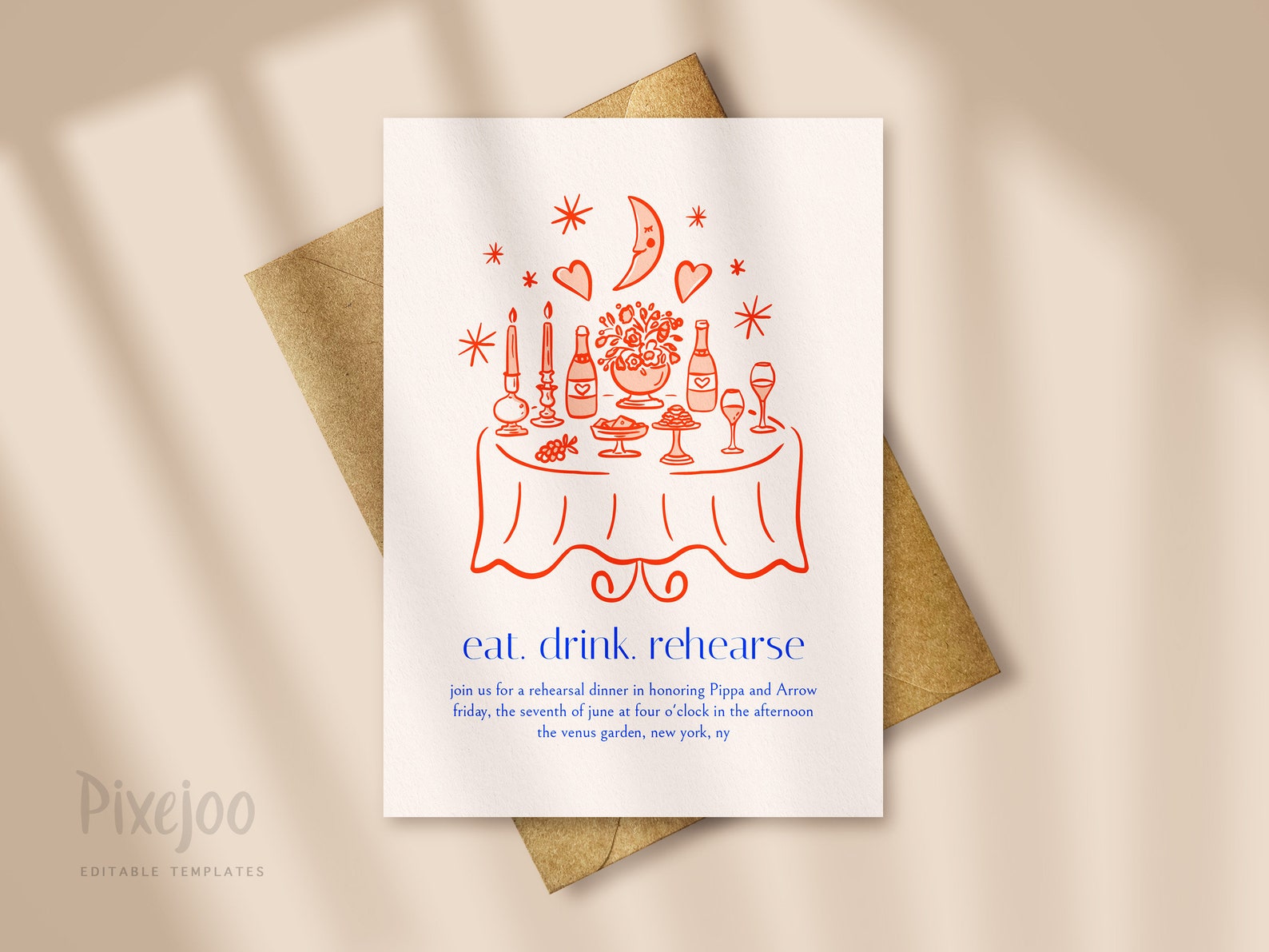 JUNO Wedding Rehearsal Dinner Invitation for the Night Before Rehearsal ...