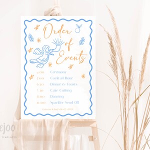 CUPID Order of Events Template | Baby Shower Timeline | Wedding Time ...