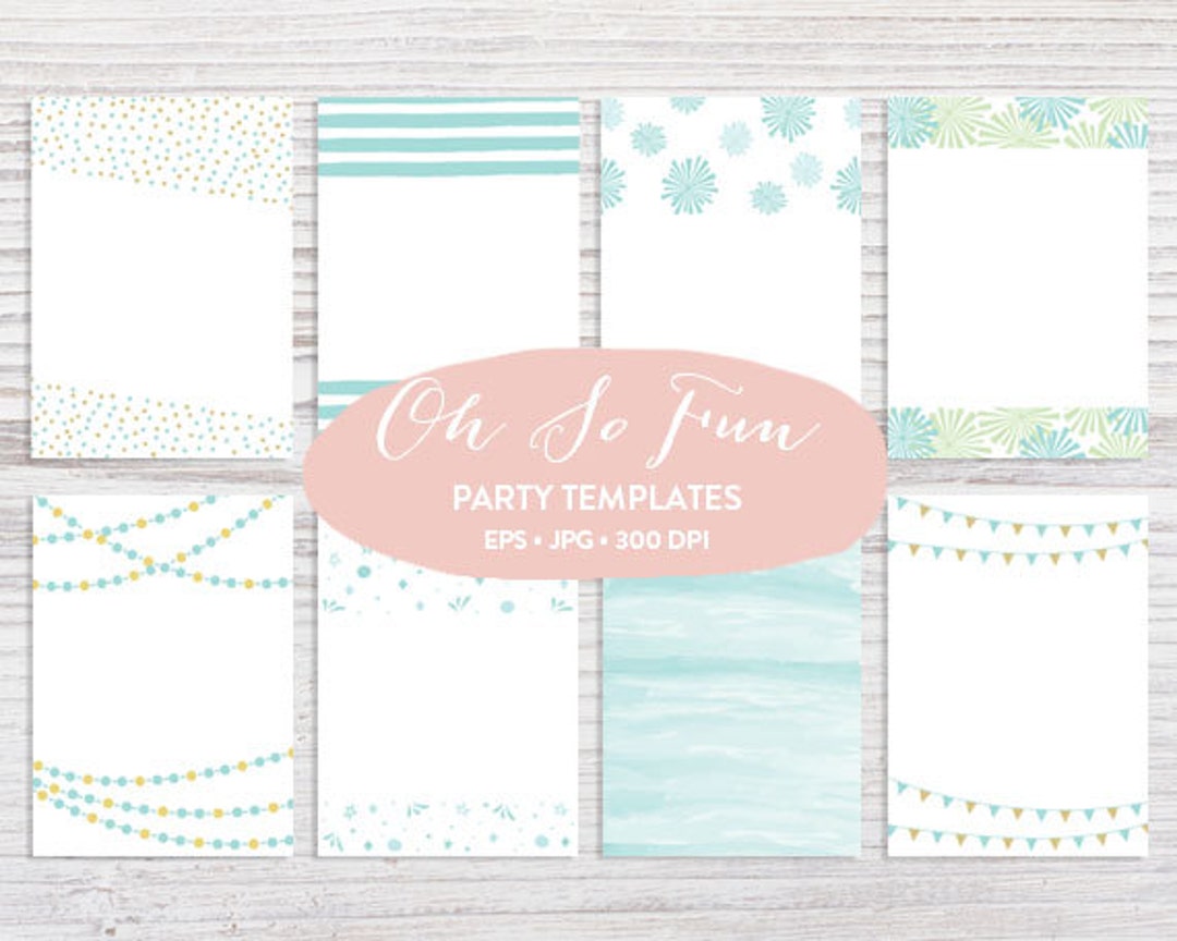 8 Trendy Invitation Templates // DIY Invitation // Printable - Etsy