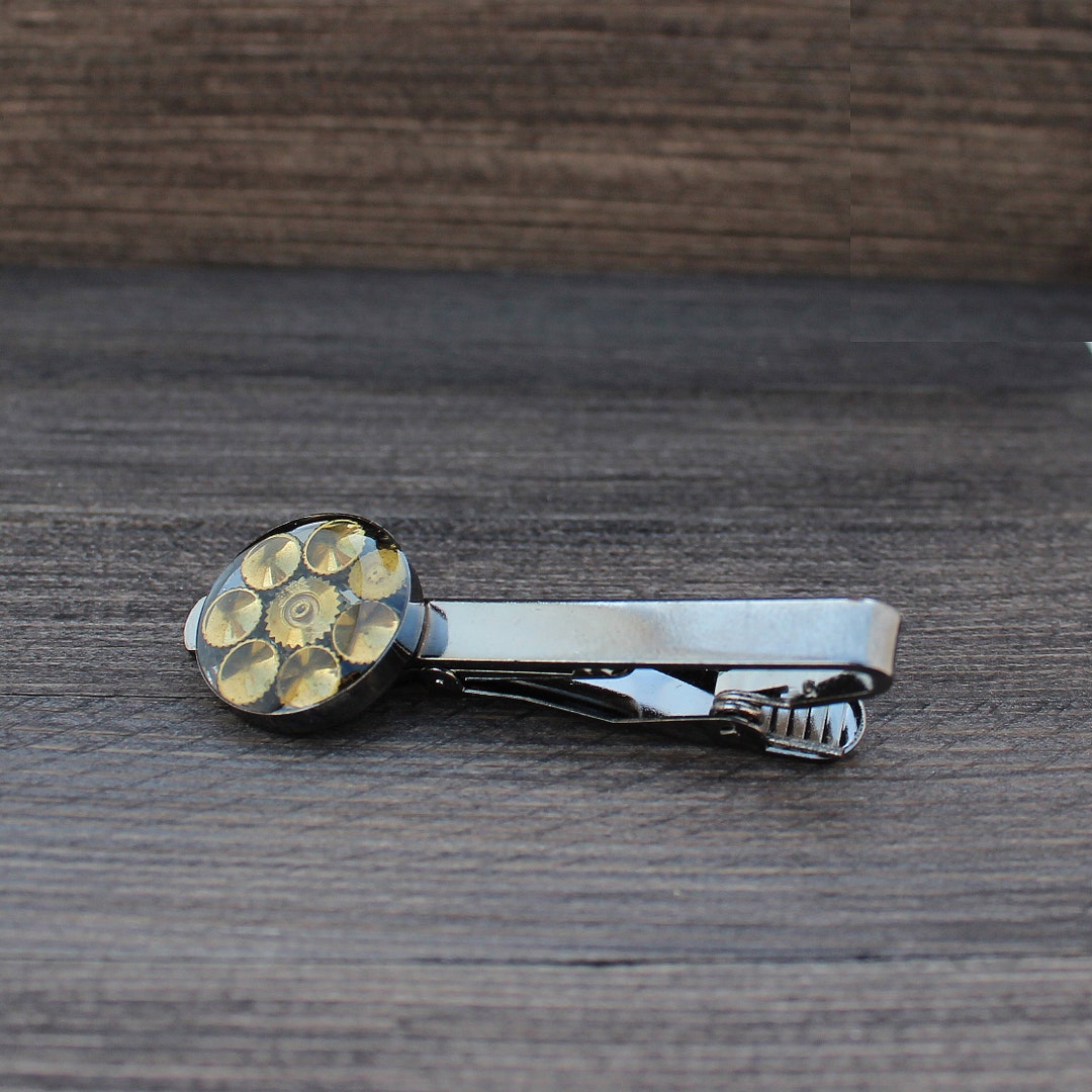 Steampunk Tie Clip, Watch Tie Clip, Men Tie Clip, Clockwork Tie Clip ...