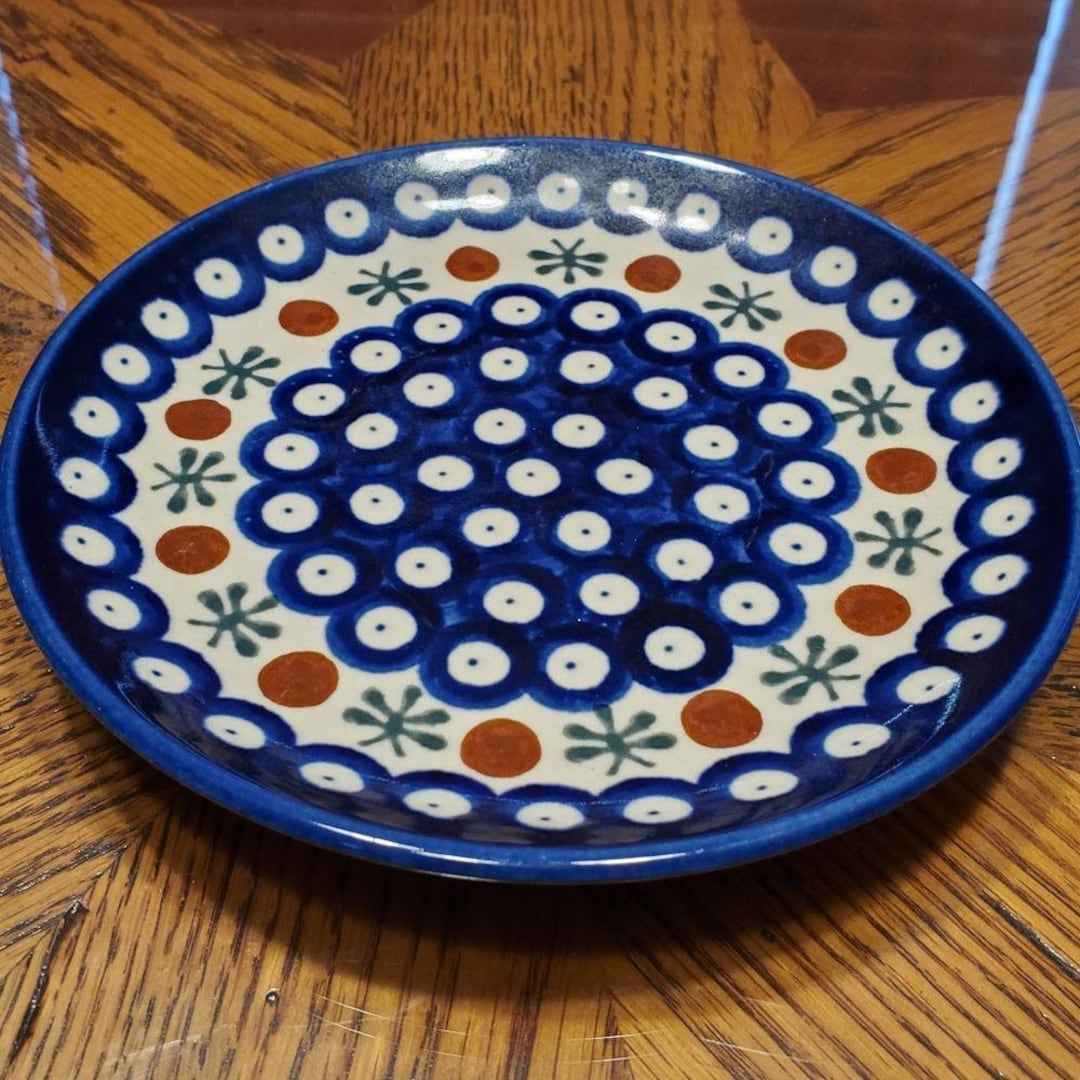 Polish Pottery Mosquito Pattern 6.25" Toast Plate - Etsy