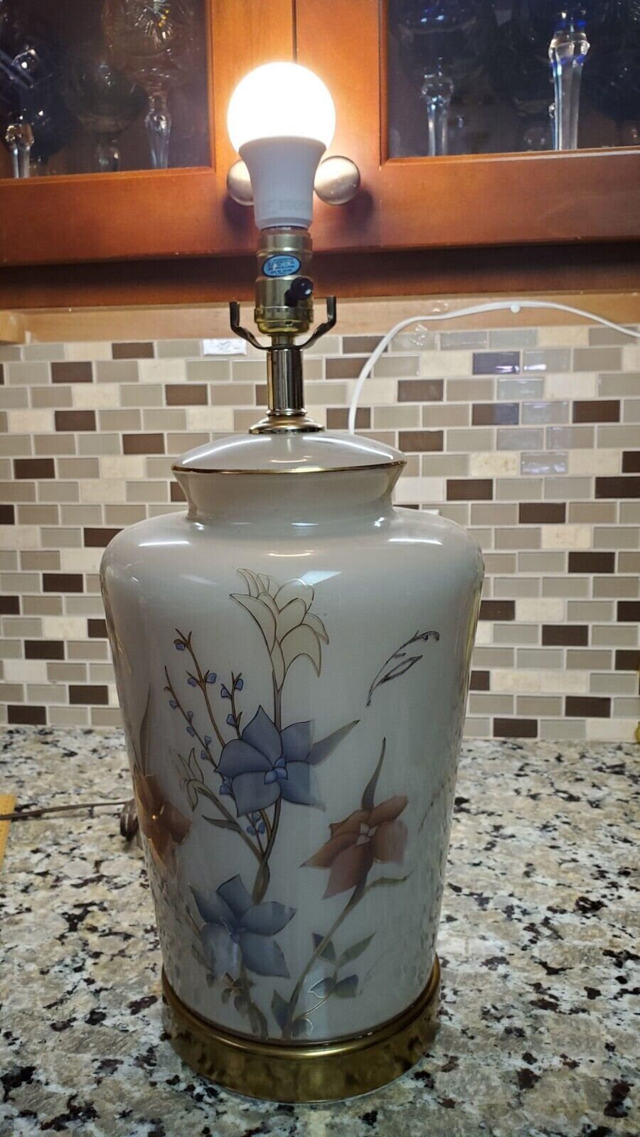 Antique Vintage Porcelain Hand Painted Floral Lamp Set of 2 - Etsy