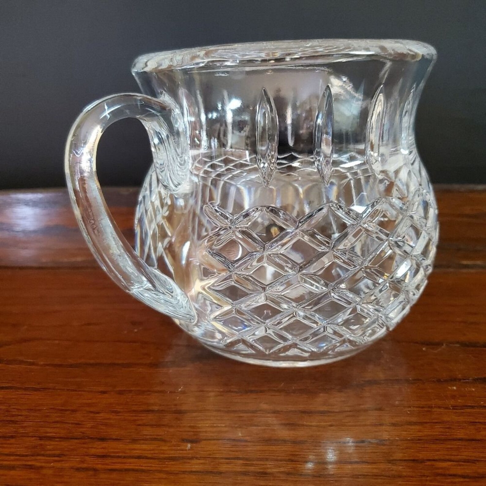 Heavy Leaded Cut Glass 5" Pitcher - Etsy