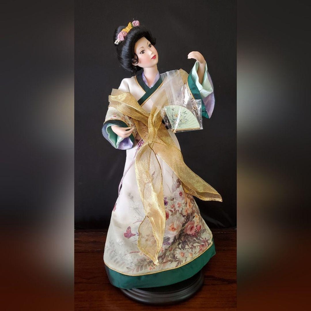 The Butterfly Maiden the Danbury Mint Lena Liu Geisha Doll With Stand ...