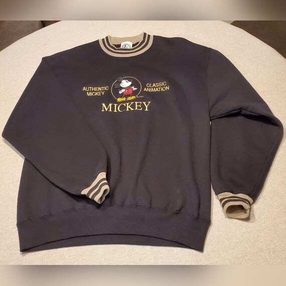 RARE Mickey Mouse 1990's Genus Disney Embroidered Bla… - Gem