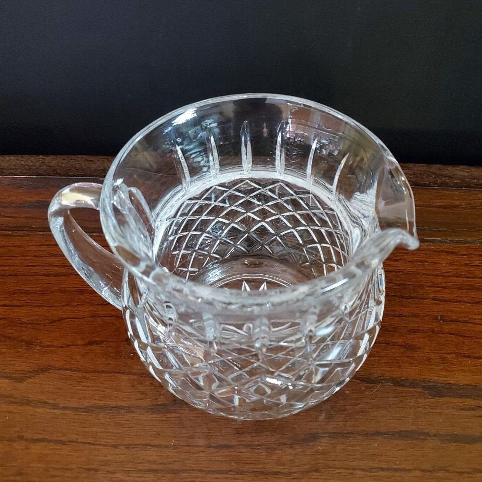 Heavy Leaded Cut Glass 5" Pitcher - Etsy