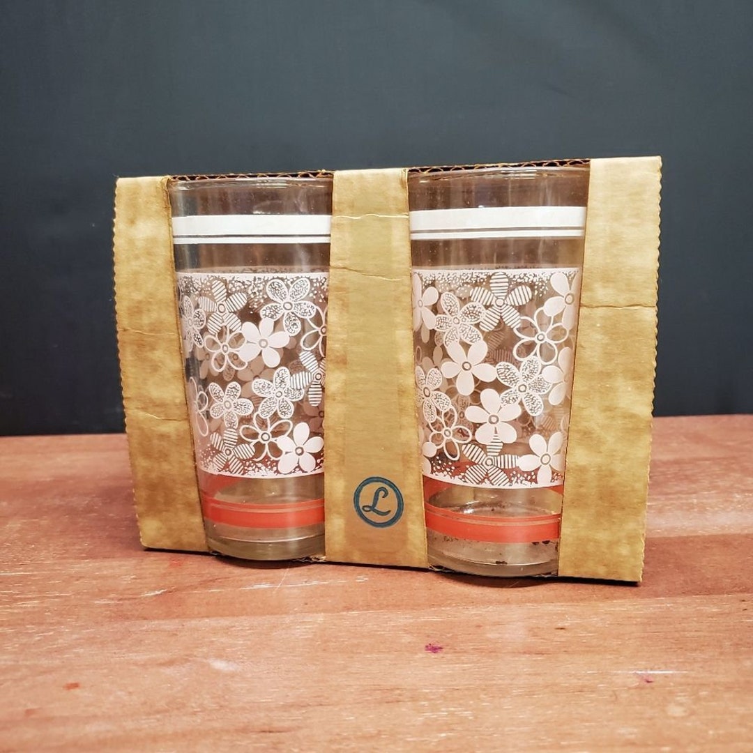 Antique Vintage Libbey Drinking Glasses Brand New in the Box - Etsy