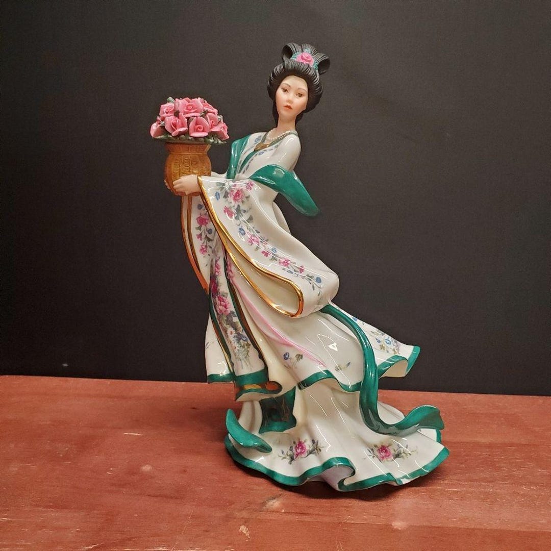 The Danbury Mint the Rose Princess by Lena Liu Porcelain Figurine - Etsy