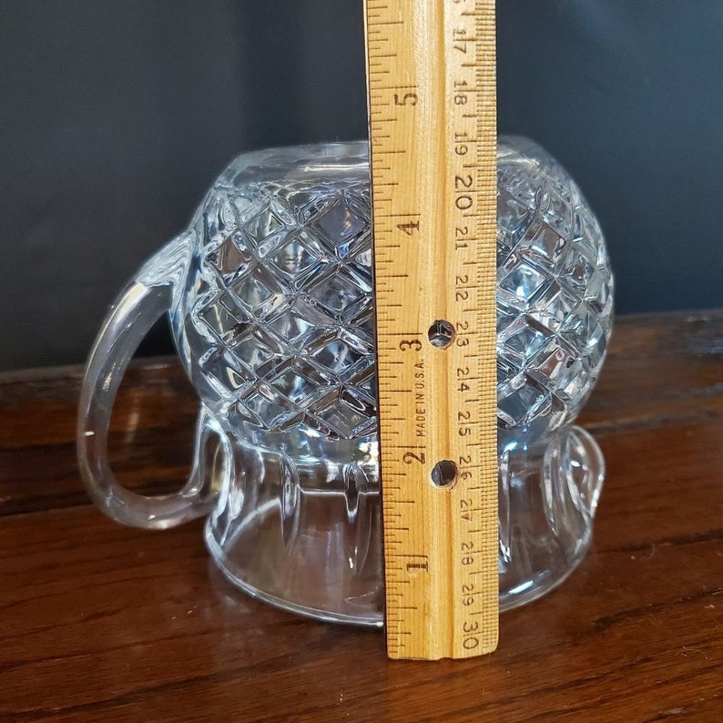 Heavy Leaded Cut Glass 5" Pitcher - Etsy