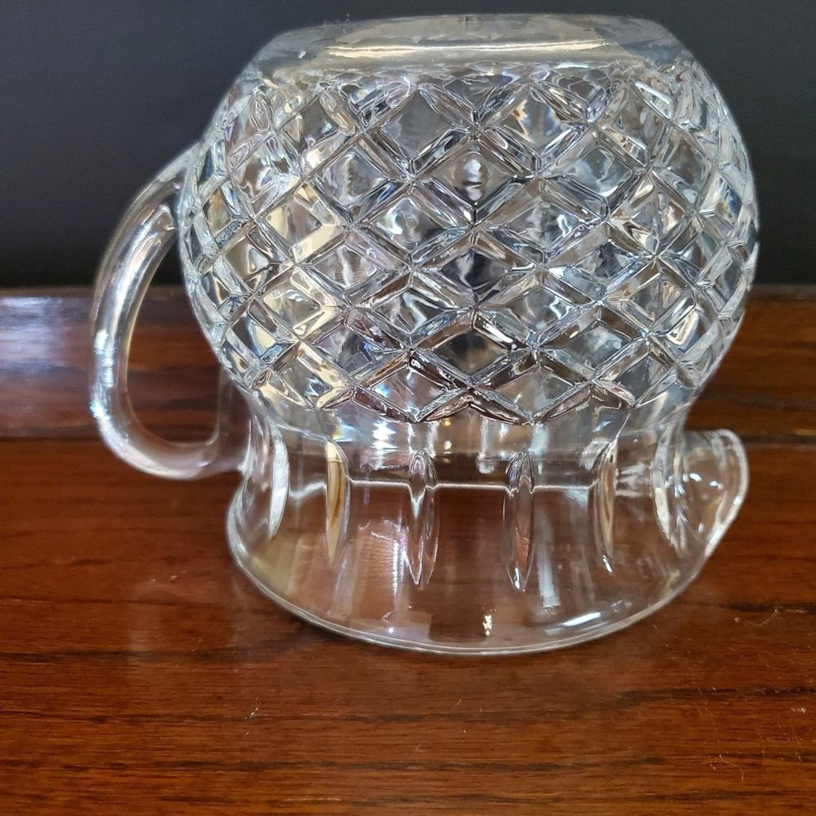 Heavy Leaded Cut Glass 5" Pitcher - Etsy