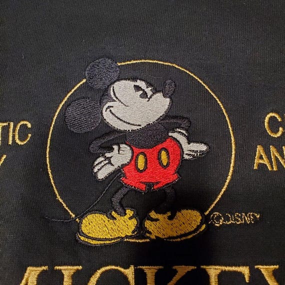 RARE Mickey Mouse 1990's Genus Disney Embroidered Bla… - Gem