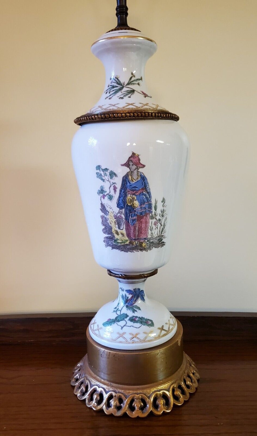 Vintage MCM Paul Hanson Hand Painted Porcelain Lamp 519-A - Etsy