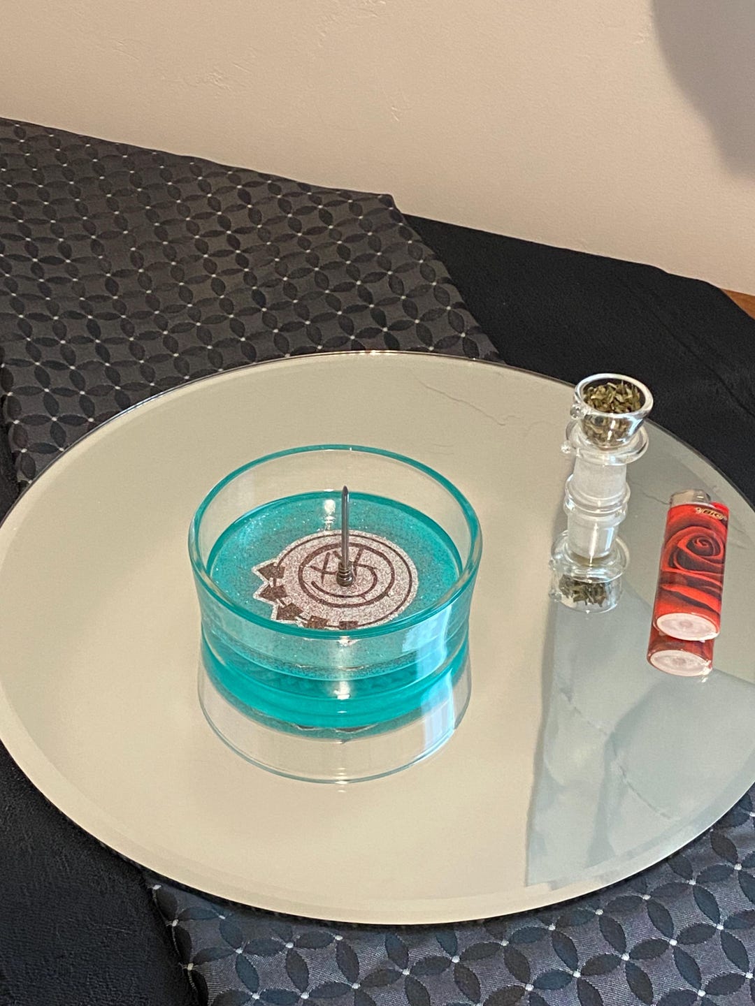 Blink-182 Resin Ashtray, Ashtray With Poker, Smudge Stick Holder, Sage ...