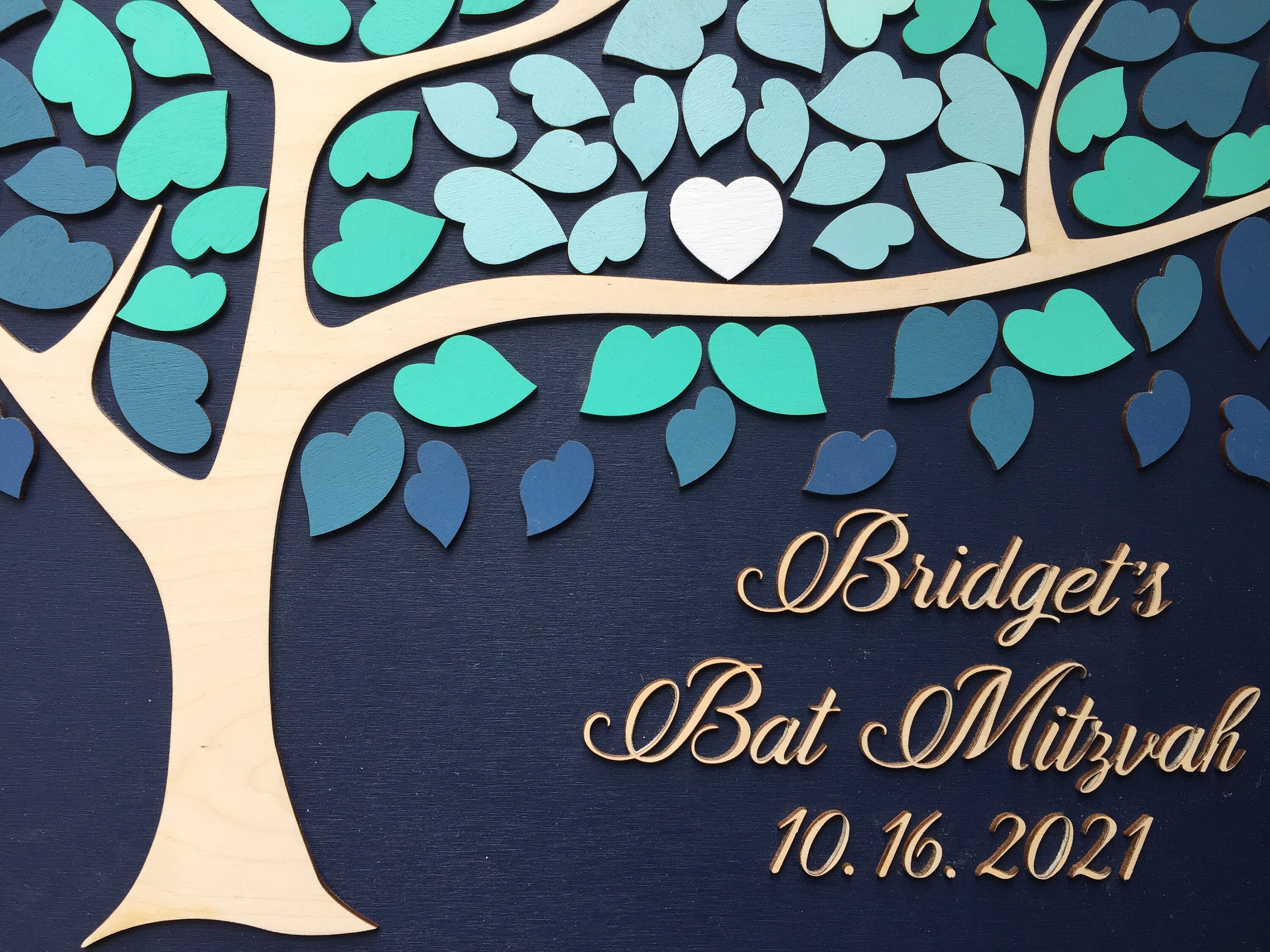 Tree of Wishes Guest Book: Personalized Wood Party Keepsake - Etsy