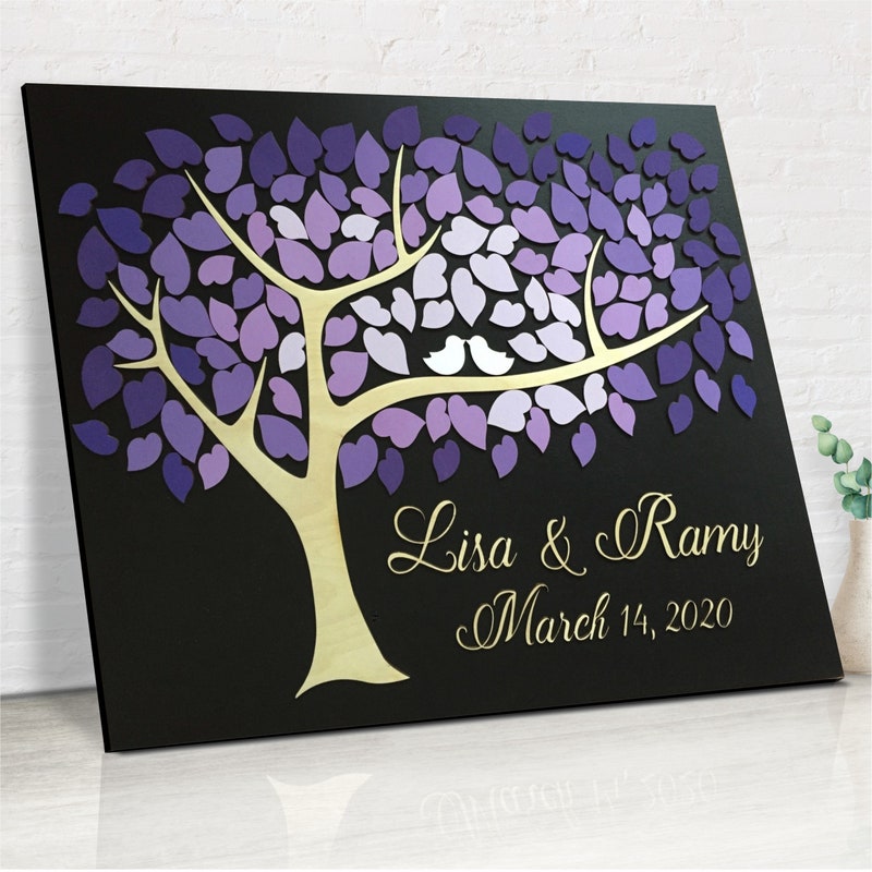 Lavender Guest Book - Etsy