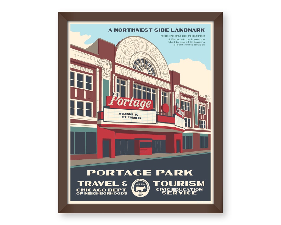 Portage Park (chicago Neighborhood) Wpa-inspired Poster - Etsy