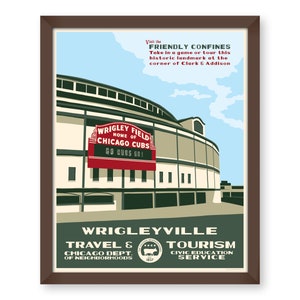Wrigleyville chicago Neighborhood Wrigley Field Wpa-inspired Poster - Etsy